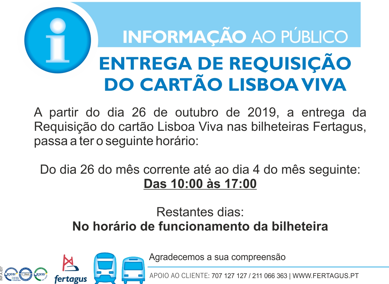 Fertagus > Fertagus (pt) > Viajar > Comunicados e Campanhas > Entrega ...