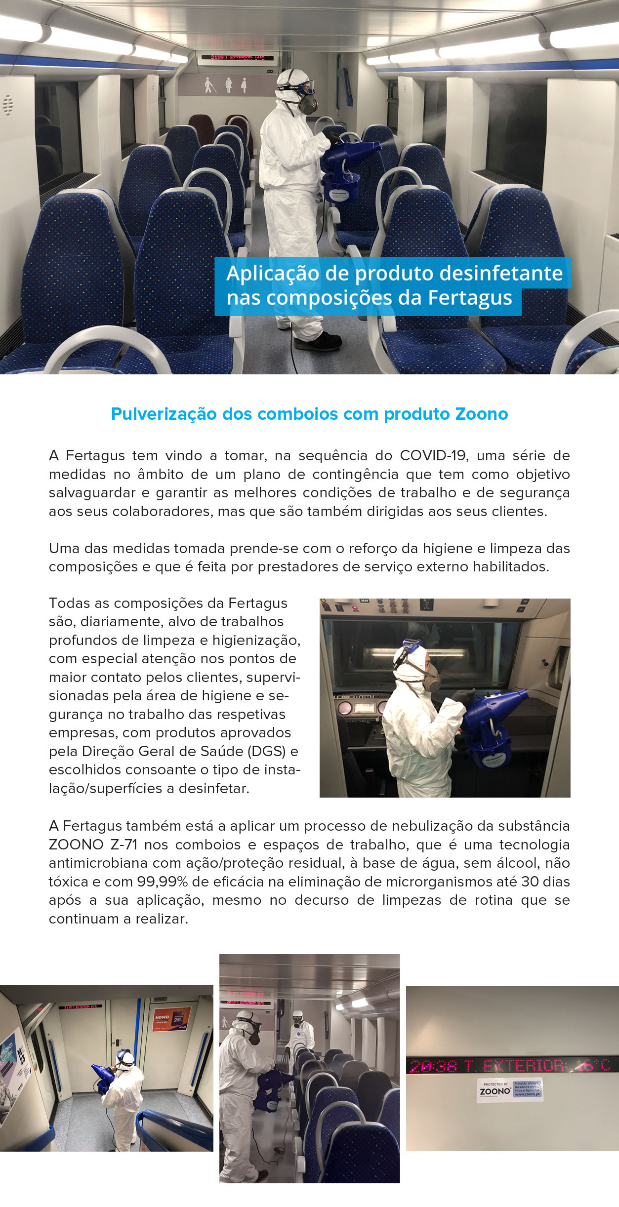 Fertagus > Fertagus (pt) > Viajar > COVID-19 > Desinfeçao das unidades ...